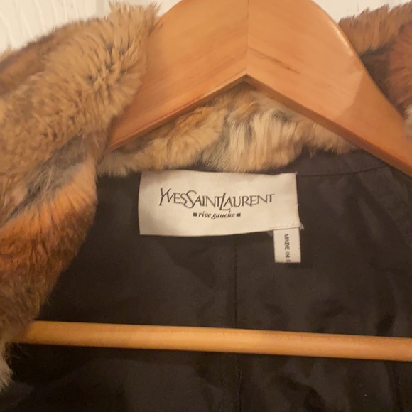 Yves Saint Laurent | Jackets & Coats | Ysl Authentic Fur Trimmed Trench ...